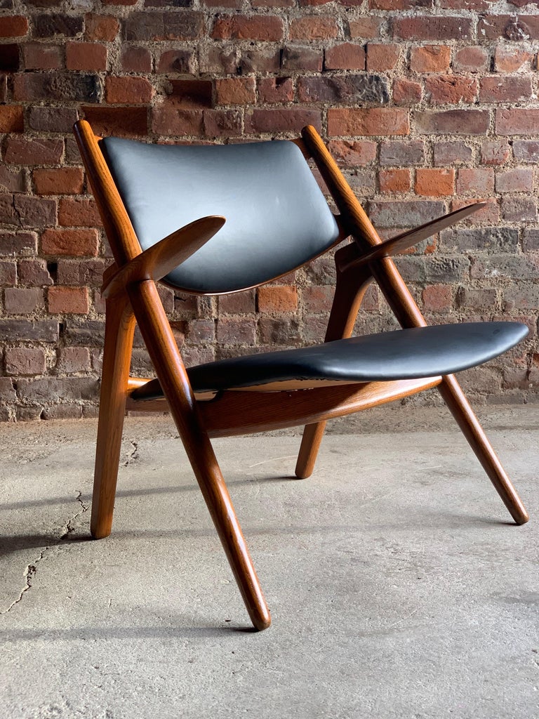 Hans Wegner Sawbuck Chairs Pair Model CH-28 by Carl Hansen, 1950s For ...