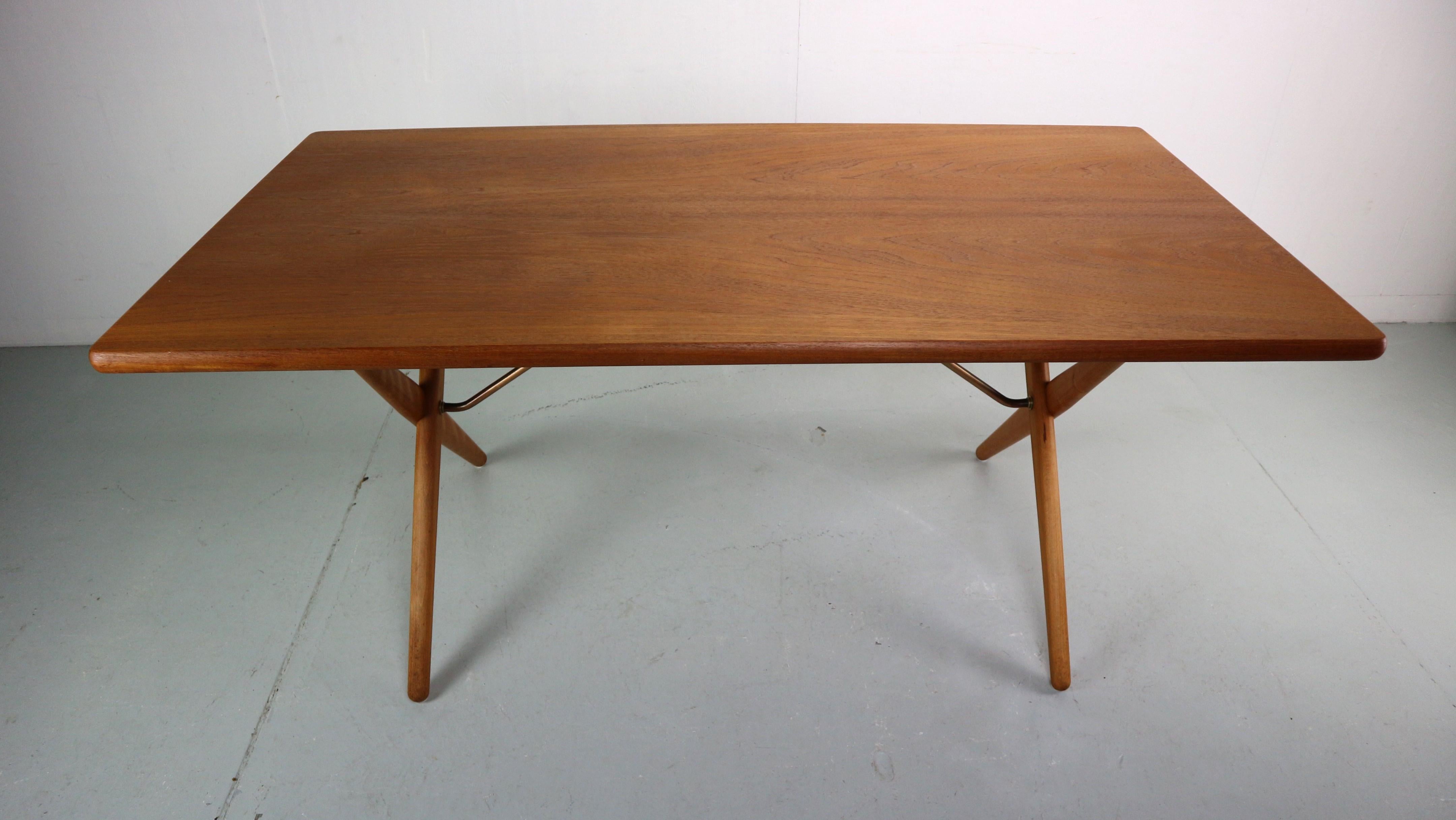 Hans Wegner 'Sawhorse' AT-303 Table in Oak / Teak Danish Design at 1stDibs