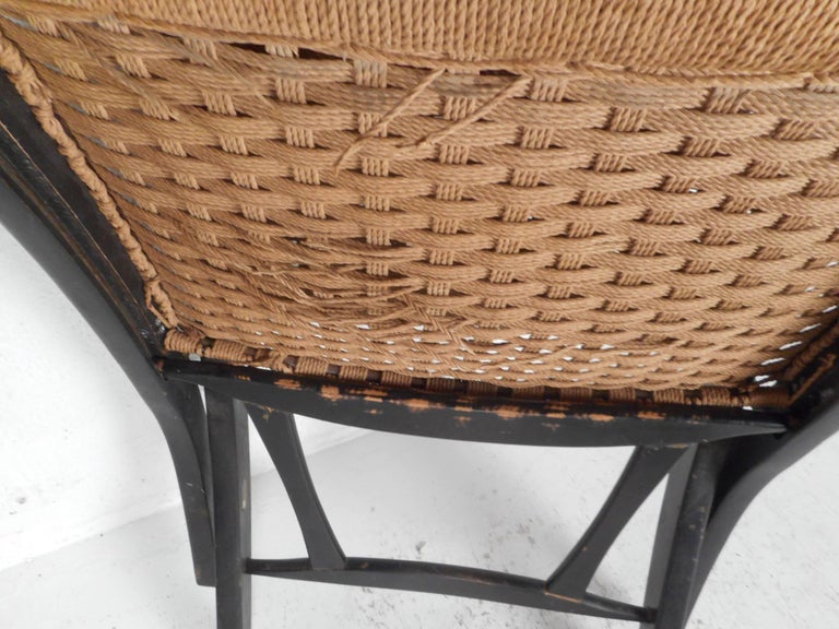 Folding Rope Lounge Chair For Sale at 1stDibs | folding barcelona chair ...