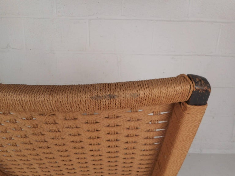 Folding Rope Lounge Chair For Sale at 1stDibs | folding barcelona chair ...