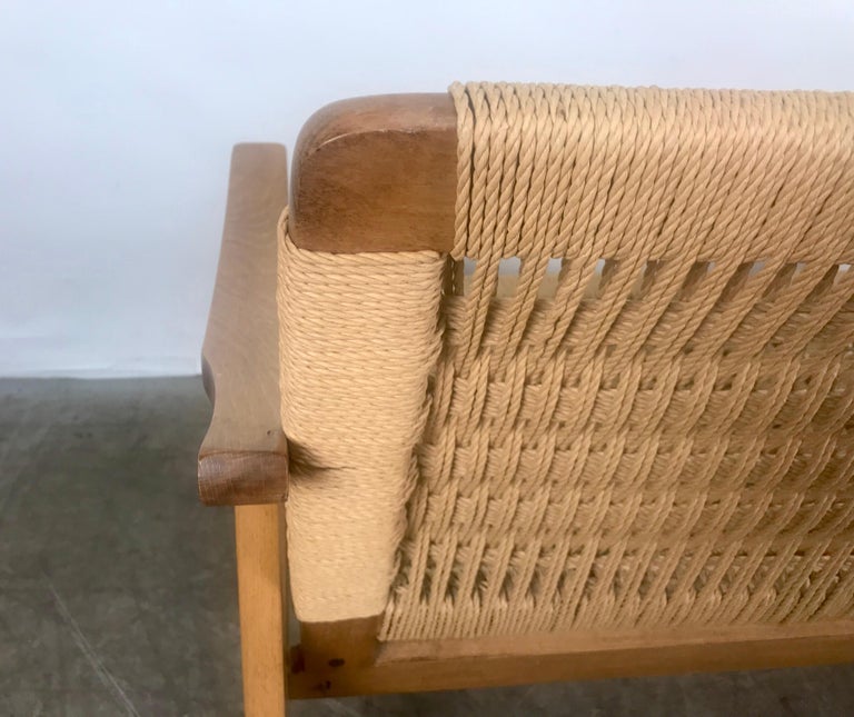 Teak and Rope Settee For Sale at 1stDibs