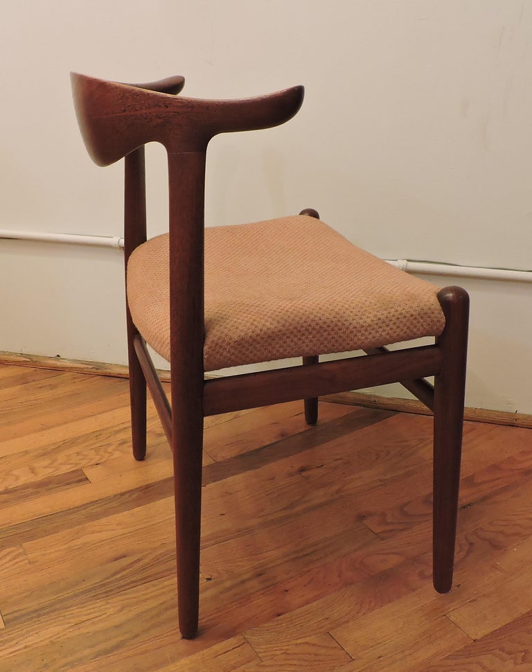 Hans Wegner Teak Cow Horn Chair Model JH 505 for Johannes Hansen at 1stDibs