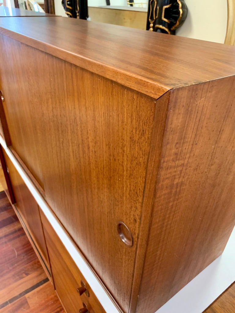 Mid Century Hans Wegner Wall Mounted Sideboards Hanging Cabinets, Pair ...