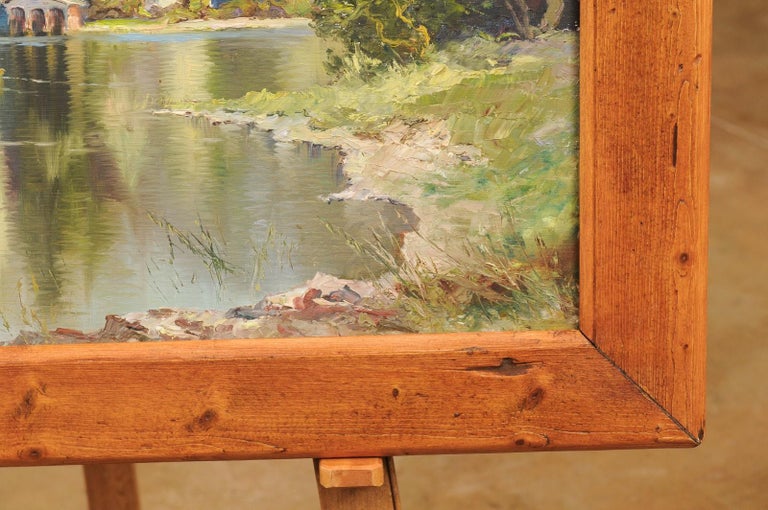 Hans Weidinger 1940s Oil Landscape Painting of Tegernsee in the ...