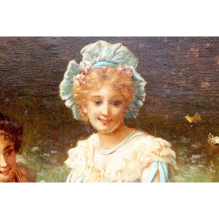 Hans Zatzka (Austrian, 1859-1945) A Very Fine Oil on Canvas "Spring ...