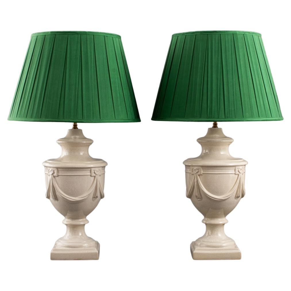 Hanson for Parrish-Hadley Urn Table Lamps, Pair For Sale at 1stDibs