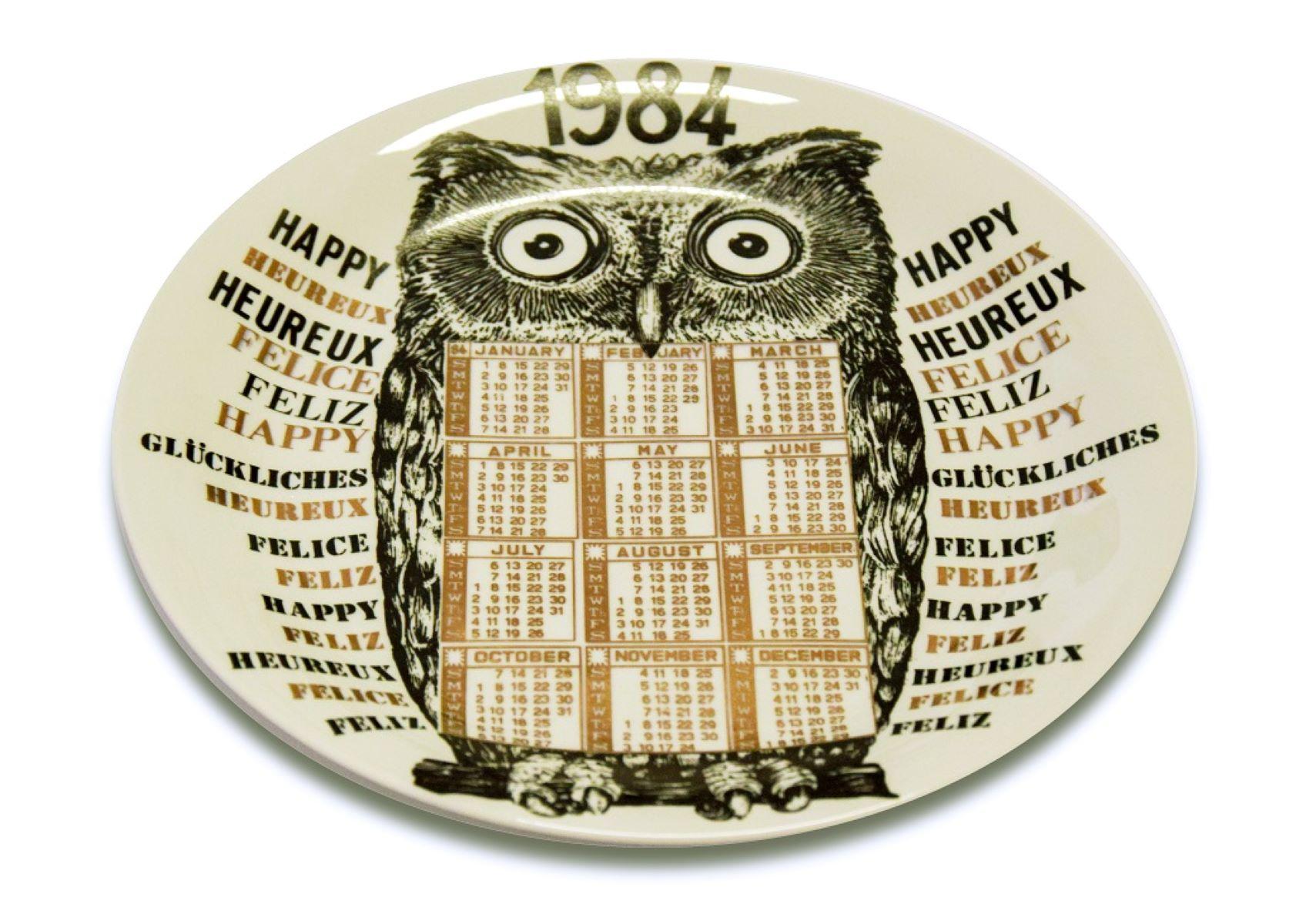 Happy 1984, Calendar Series by Piero Fornasetti, 1984 at 1stDibs