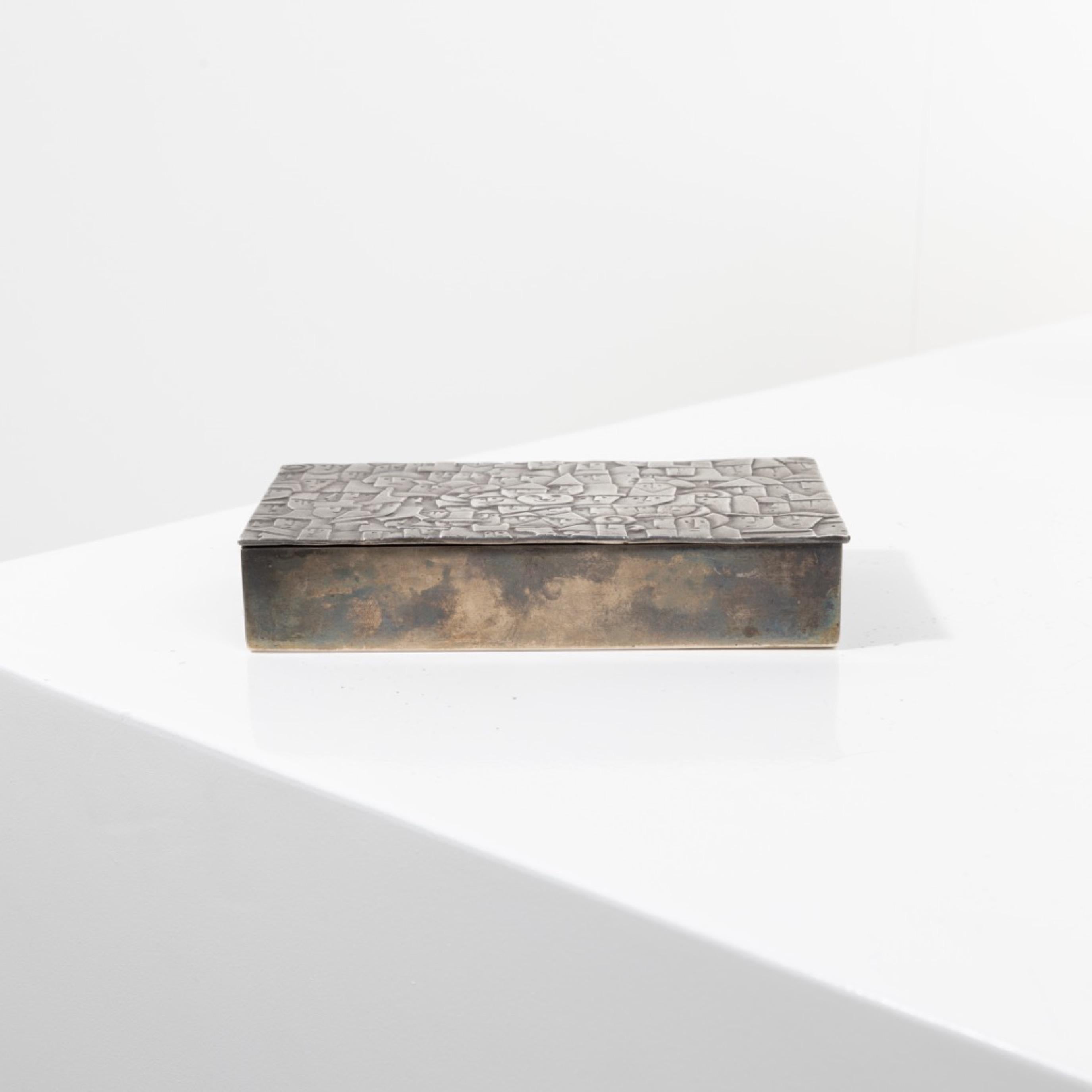 Happy Among the Crowd by Line Vautrin, Silvered Bronze Box For Sale at ...