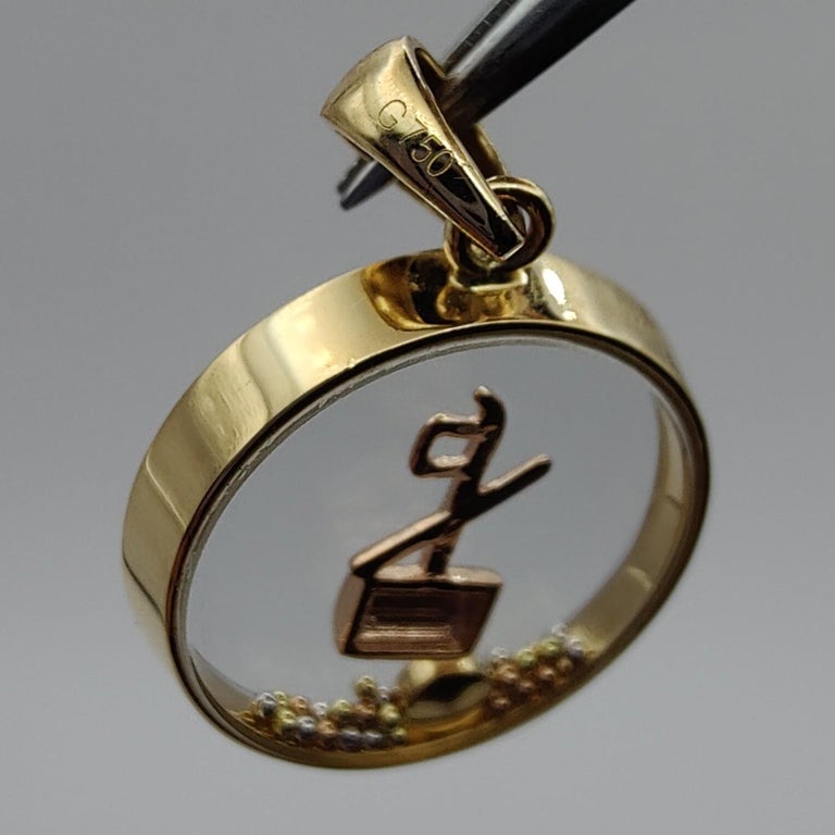 Happy Diamonds Musical Instrument Erhu Pendant in 18K Yellow, Rose ...