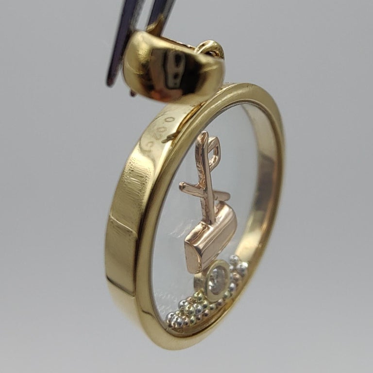 Happy Diamonds Musical Instrument Erhu Pendant in 18K Yellow, Rose ...