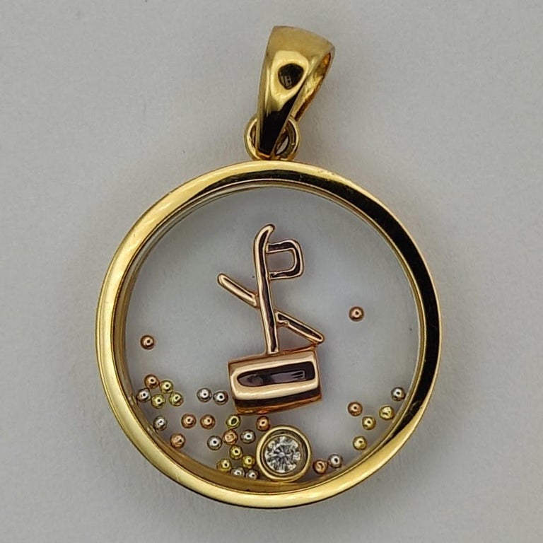 Happy Diamonds Musical Instrument Erhu Pendant in 18K Yellow, Rose ...