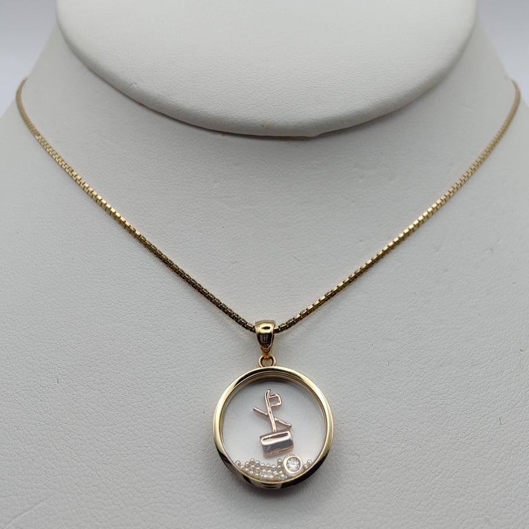 Happy Diamonds Musical Instrument Erhu Pendant in 18K Yellow, Rose ...