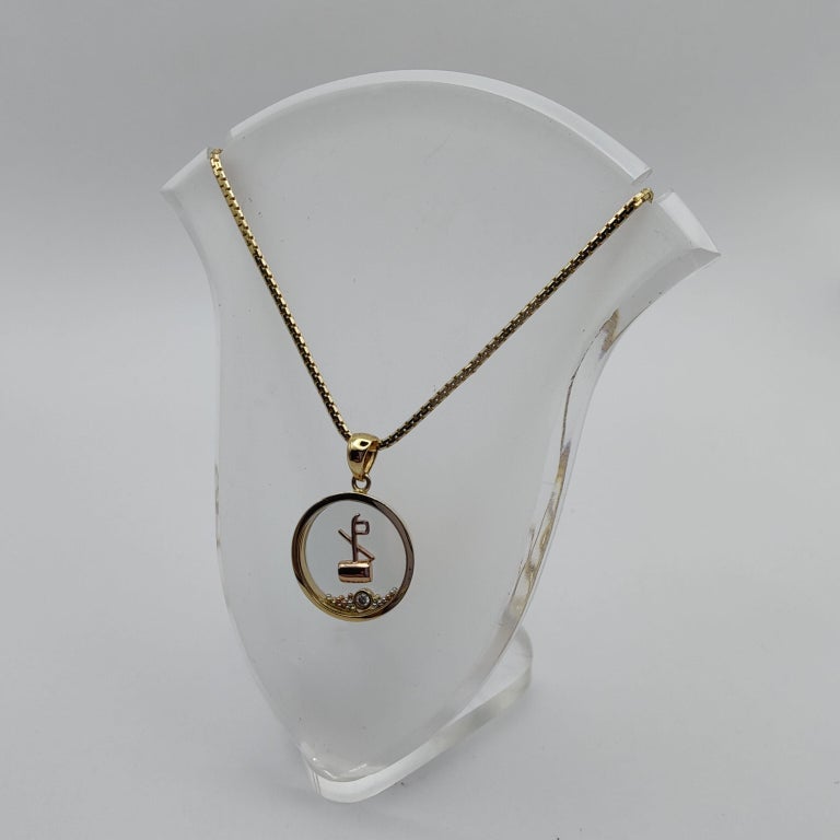 Happy Diamonds Musical Instrument Erhu Pendant in 18K Yellow, Rose ...