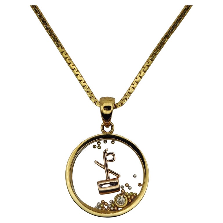 Happy Diamonds Musical Instrument Erhu Pendant in 18K Yellow, Rose ...