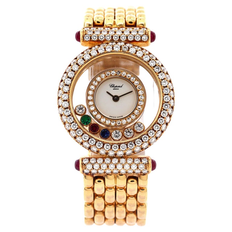Happy Diamonds Quartz Watch Yellow Gold with Diamond Bezel, and ...