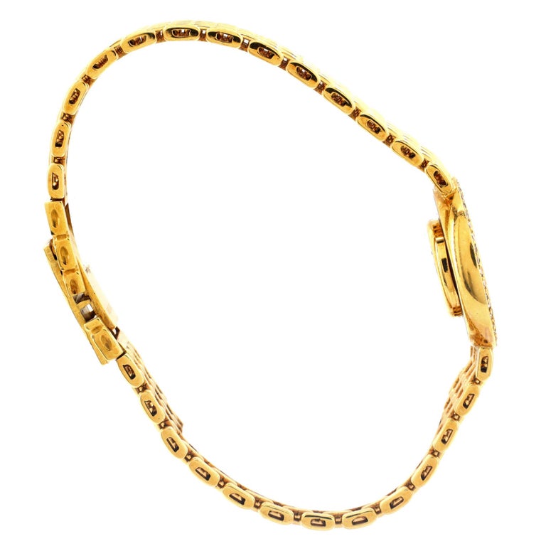 Happy Diamonds Round Quartz Watch Yellow Gold with Diamond Bezel and ...