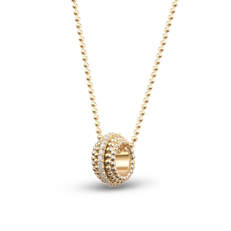 Harakh 0.16 Carat Colorless Diamond 18 Karat Gold Sunlight Pendant ...