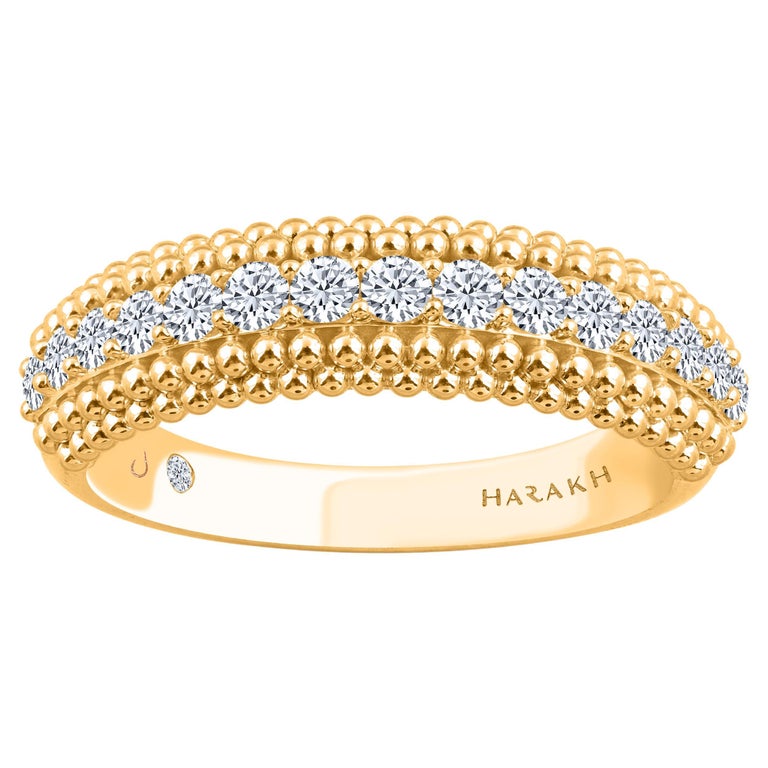Harakh 0.50 Carat Colorless Diamond 18 Karat Eternity Sunlight Ring For ...