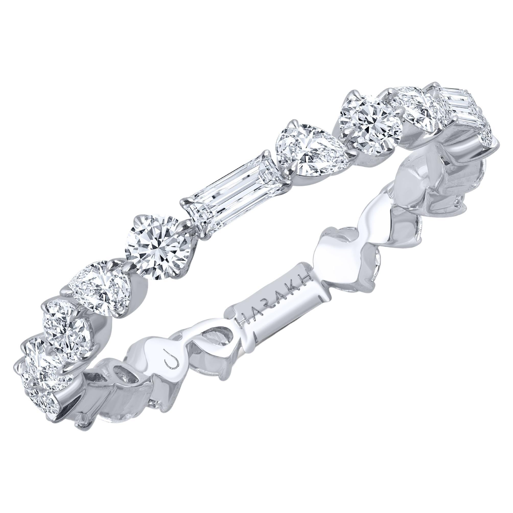 Eternity Unisex 0.83 Carat Diamond 18kt White Gold Ring For Sale at ...