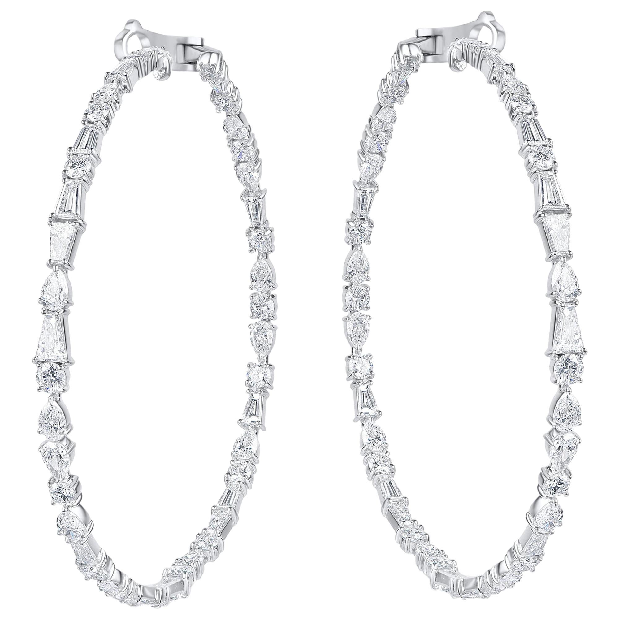 CARTIER LAKARDA Diamond Hoop Earrings at 1stDibs