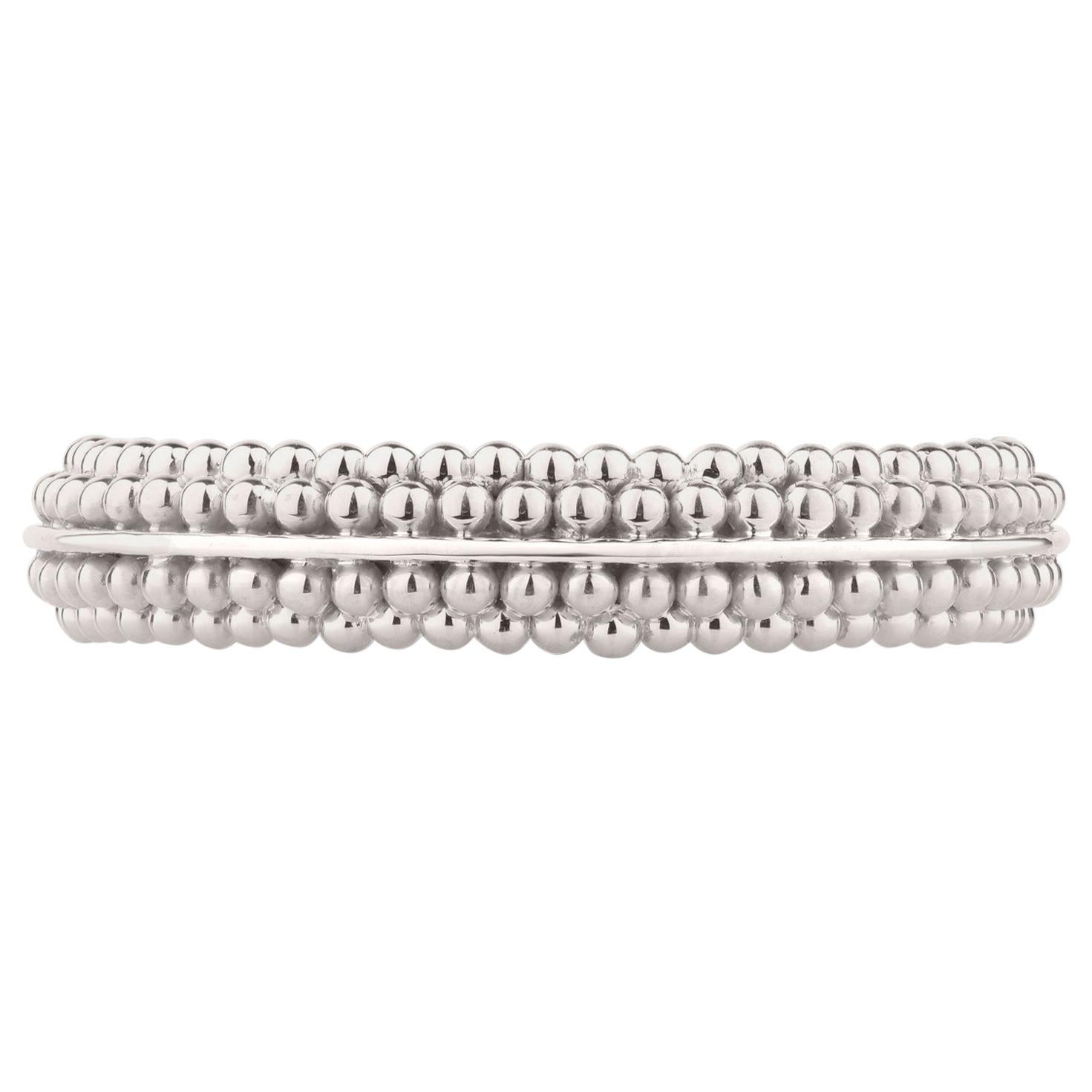 Intini Jewels Mother of Pearl 18 Karat White Gold Boho Band Planet Ring ...