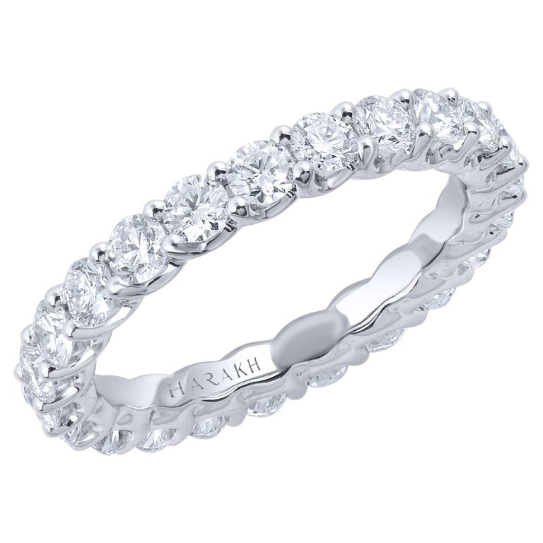 Harakh 2.00 Carat Colorless Diamond 18 KT White Gold Eternity ...