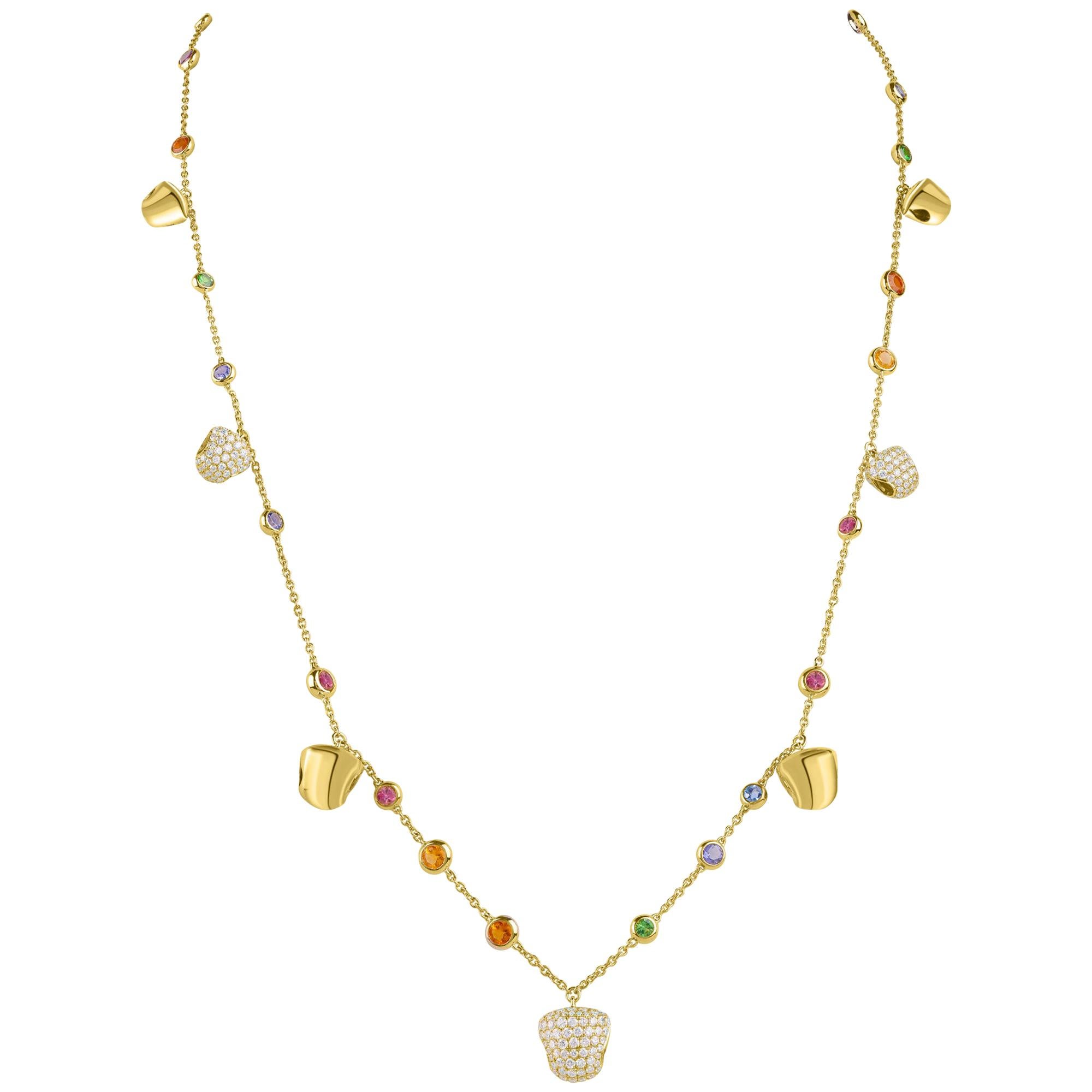 Indian Multi Gem Gold Embroidered Collar at 1stDibs