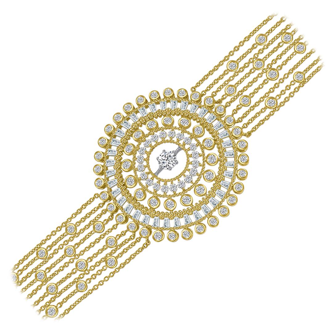 Harakh GIA Certified Brilliant and Rose Cut Colorless Diamond 18 Karat ...