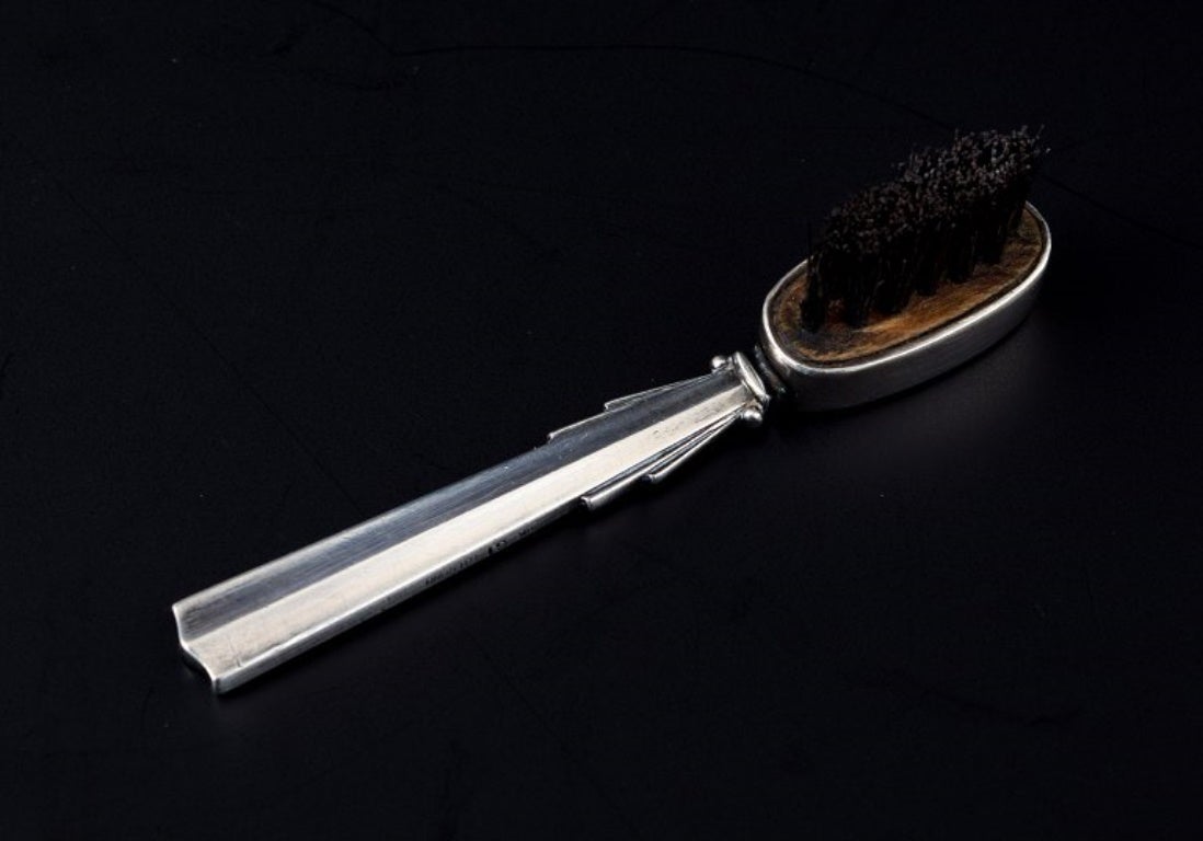 Harald Nielsen for Georg Jensen Pyramid. Rare Art Deco miniature brush ...