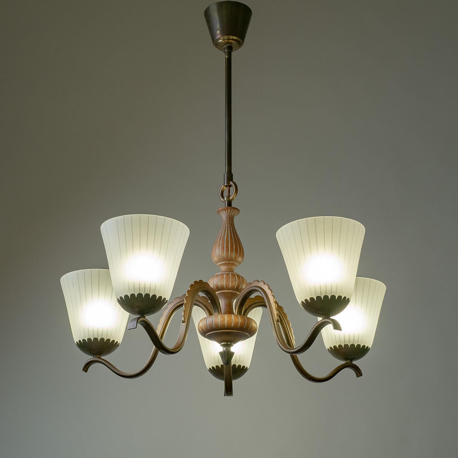 Harald Notini Böhlmarks Chandelier, circa 1940 For Sale at 1stDibs