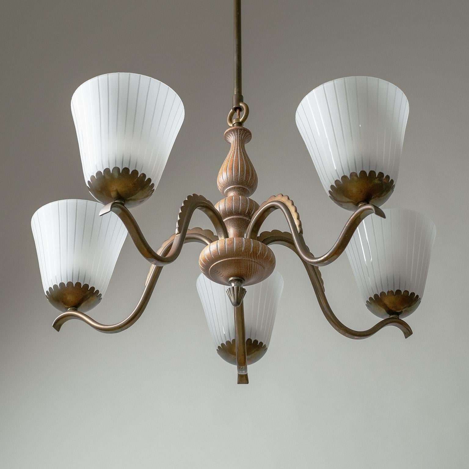 Harald Notini Böhlmarks Chandelier, circa 1940 For Sale at 1stDibs