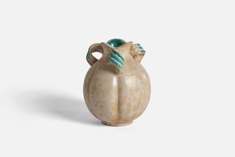 Harald Östergren, Vase, Glazed Earthenware, Upsala-Ekeby, Sweden, 1930s ...