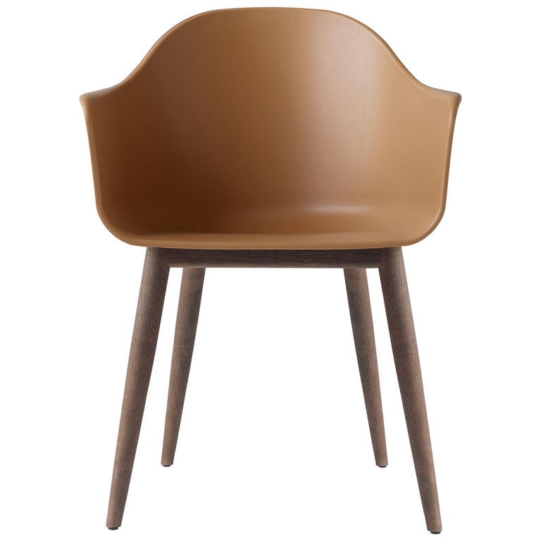 Harbour Chair, Dark Oak Legs, Burned Yellow Shell For Sale at 1stDibs