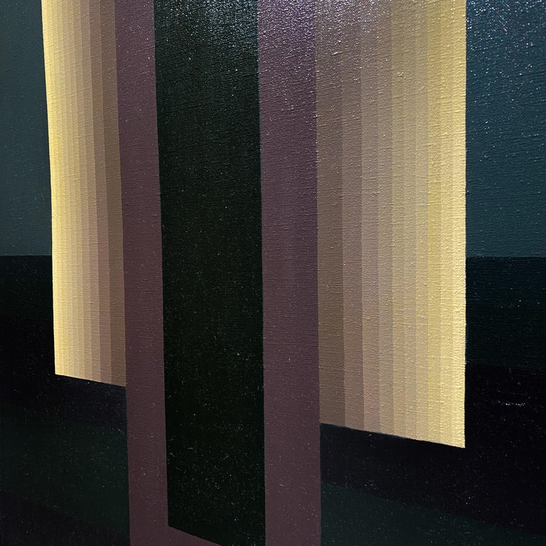 Hard-Edge Geometric Abstract Painting, Dutch 1970s, Signed and Dated ...