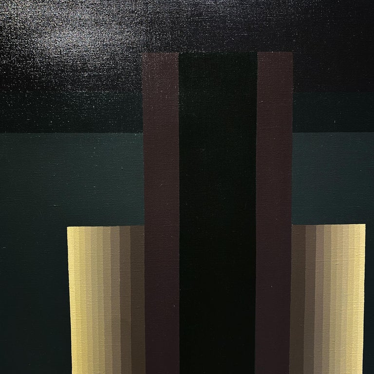 Hard-Edge Geometric Abstract Painting, Dutch 1970s, Signed and Dated ...