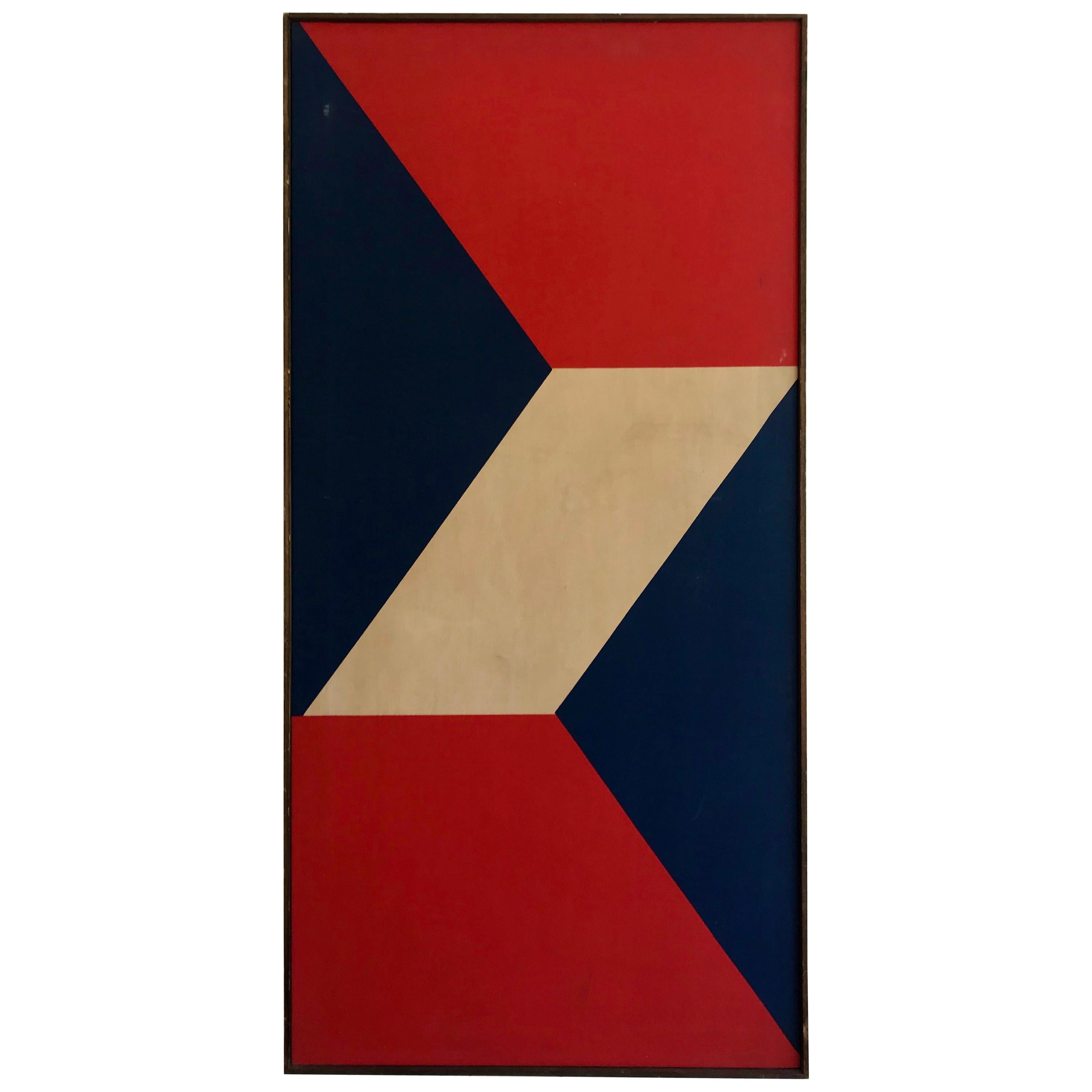 Jackie Carson Hard Edge Acrylic Painting at 1stDibs