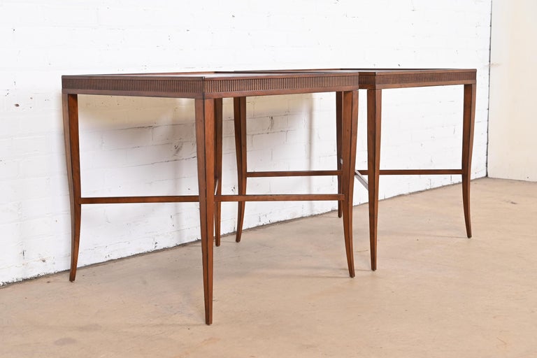 Harden Furniture Regency Inlaid Starburst Parquetry Cherry Wood Side ...