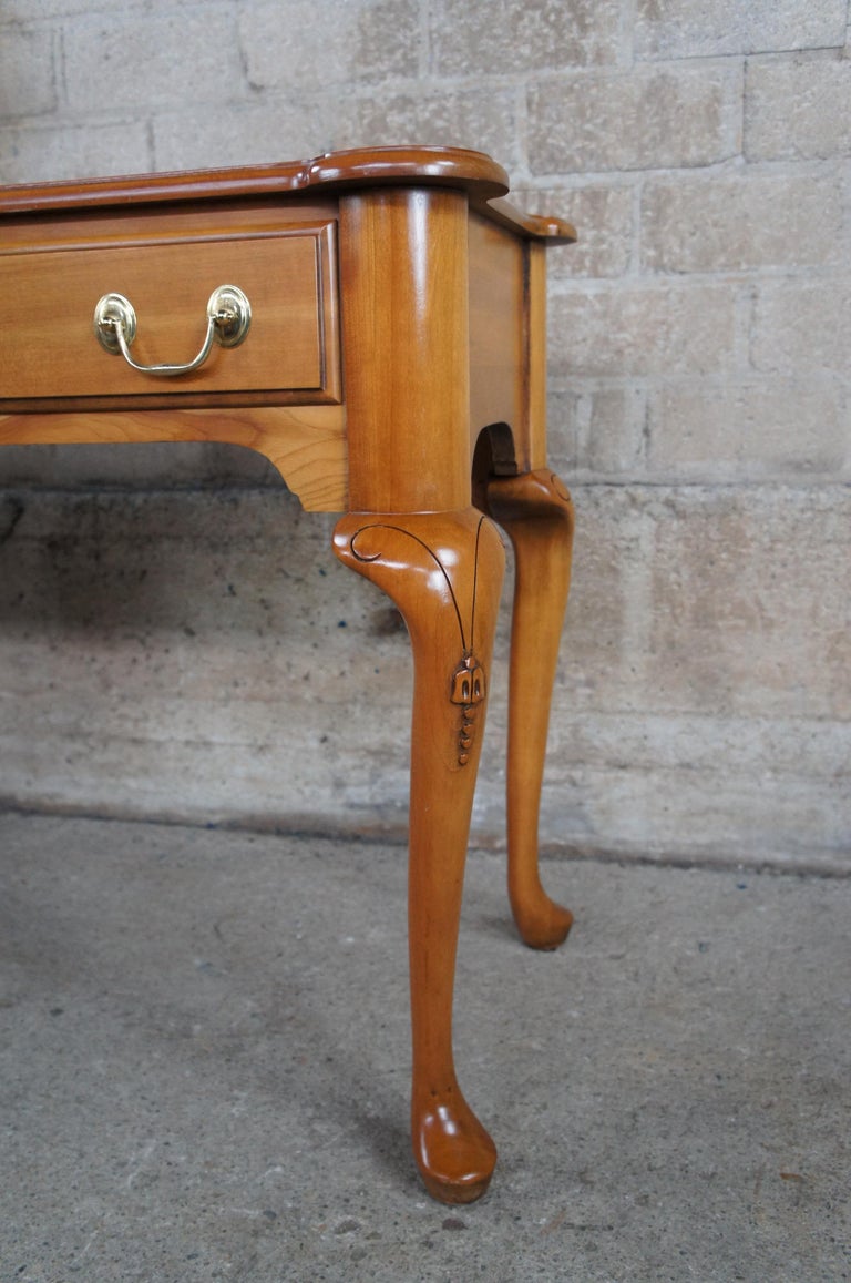 Harden Queen Anne Style Solid Cherry Sofa Console Table and Bench Stool ...