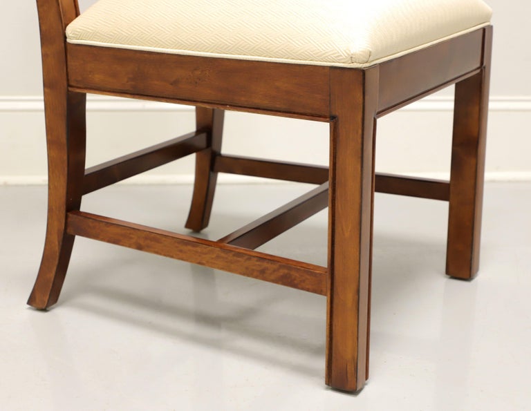 HARDEN Solid Cherry Chippendale Style Straight Leg Dining Side Chairs ...