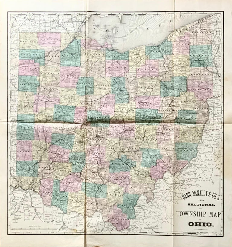 Hardesty, Sectional and Township Map of Ohio, Very Large For Sale at ...
