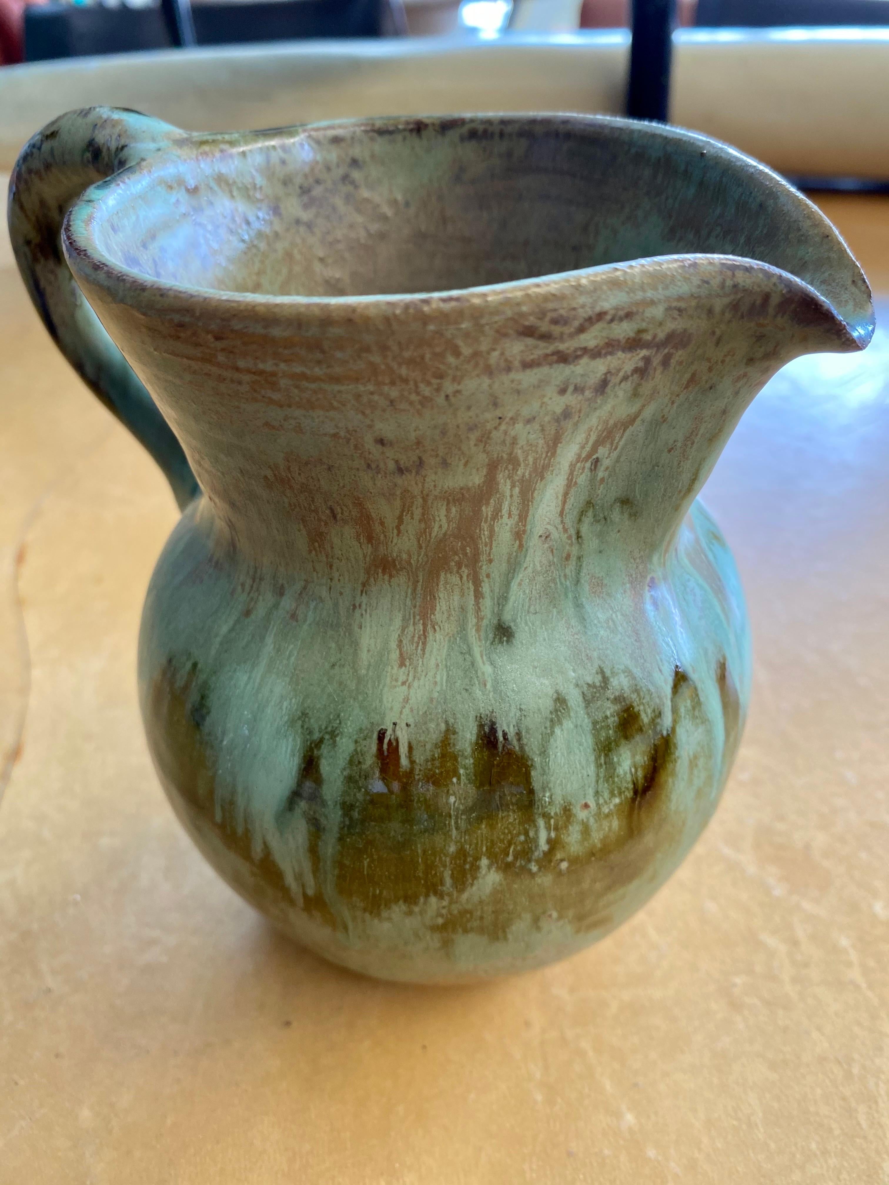 Harding Black Ceramic Pitcher 1973 at 1stDibs