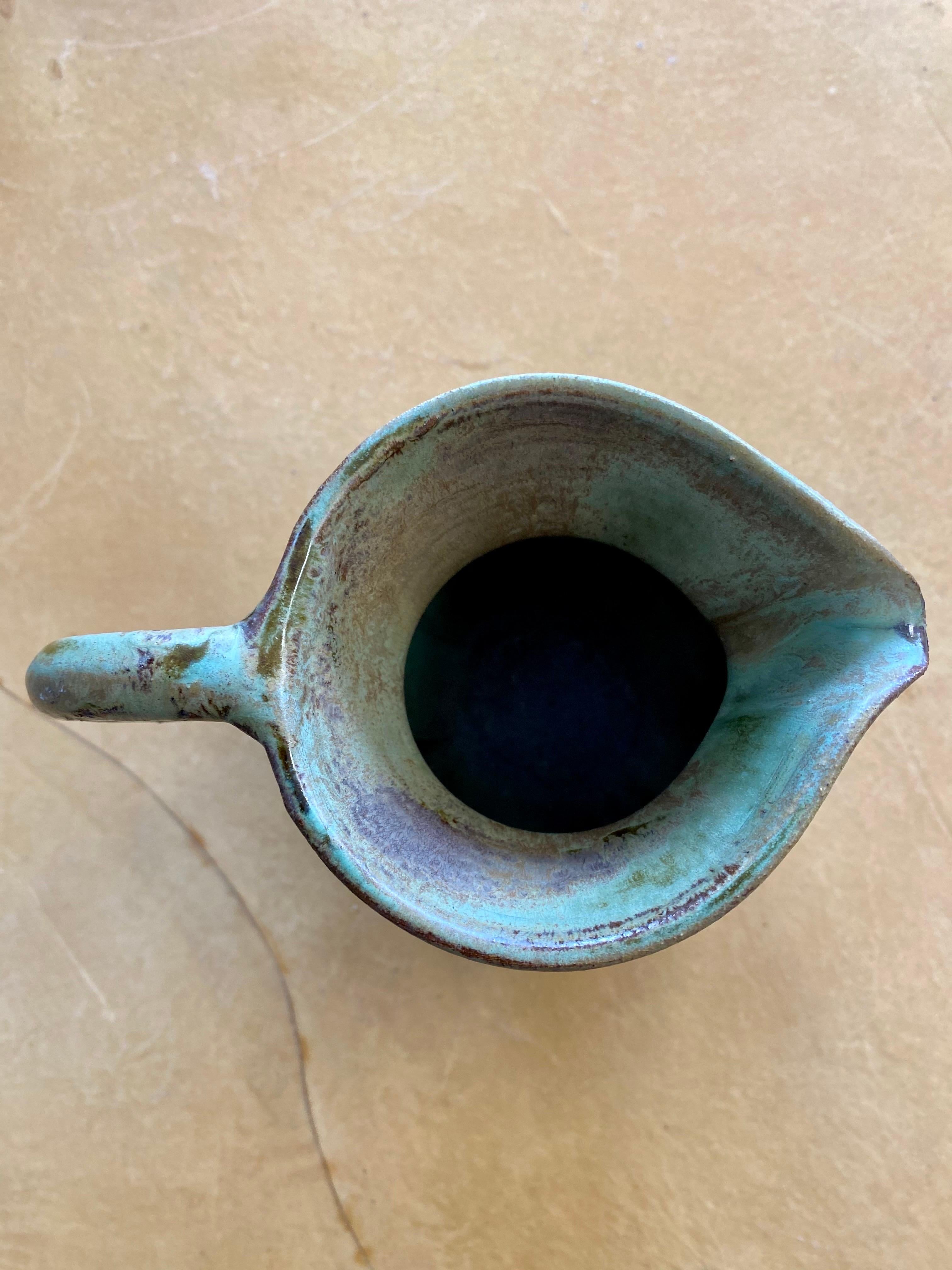 Harding Black Ceramic Pitcher 1973 at 1stDibs