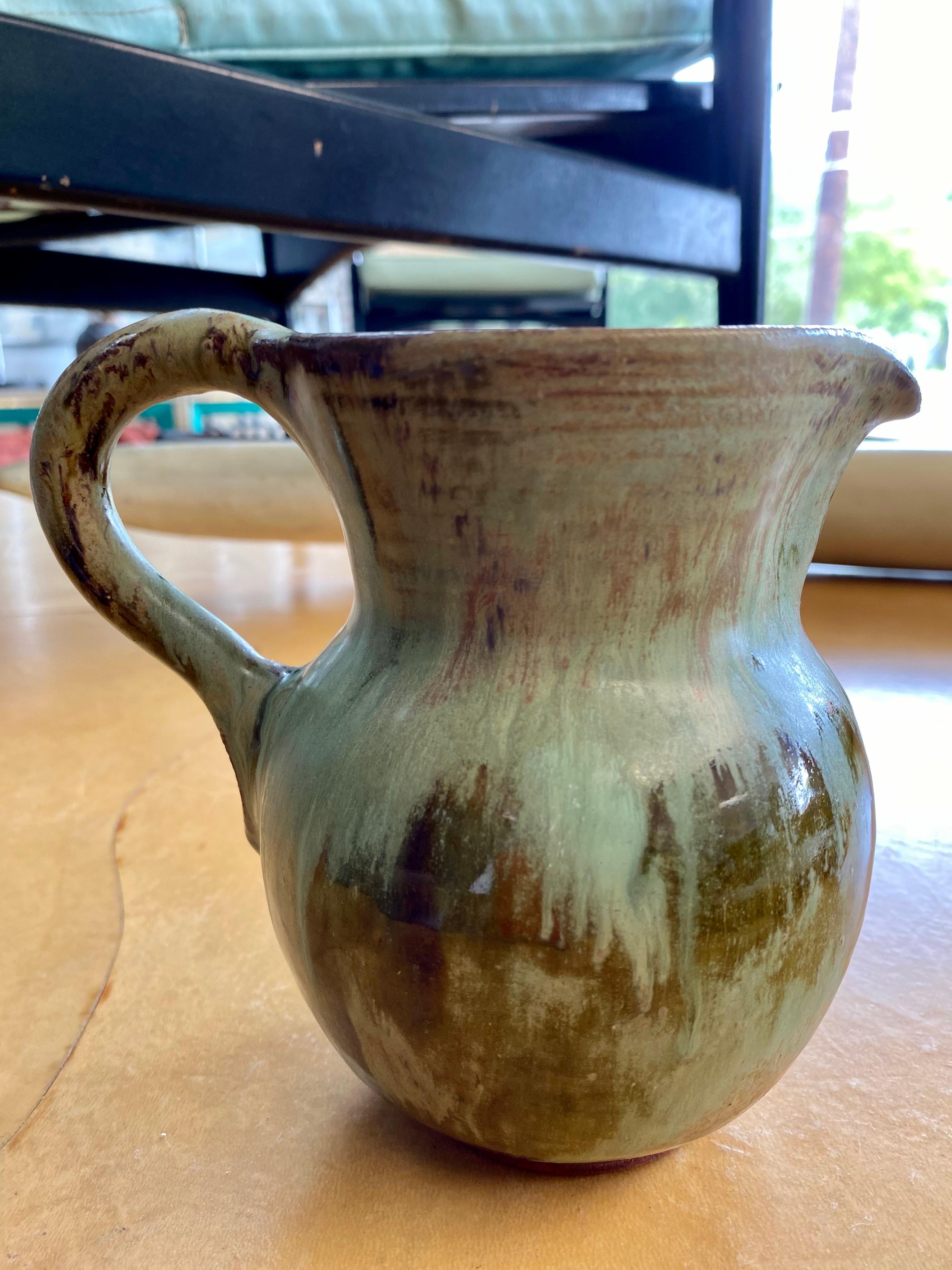 Harding Black Ceramic Pitcher 1973 at 1stDibs