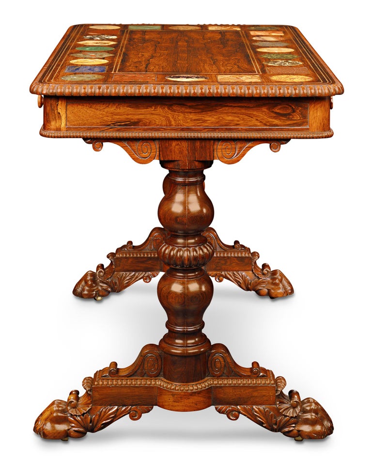 Hardstone and Rosewood Centre Table Attributed to Gillows For Sale at ...