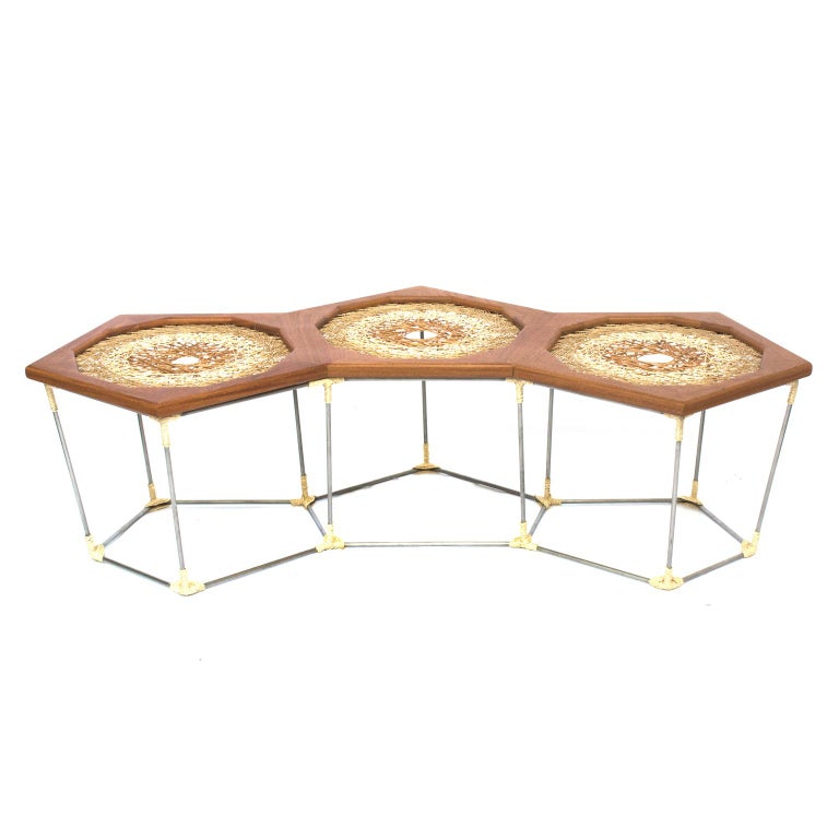 Hardwood Cumaru String Bench For Sale at 1stDibs