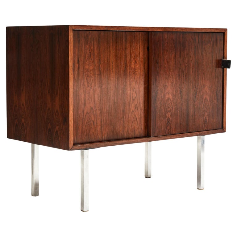 Hardwood Cupboard with Chrome Legs by Forma Moveis, 1965 Brazil, Sealed ...
