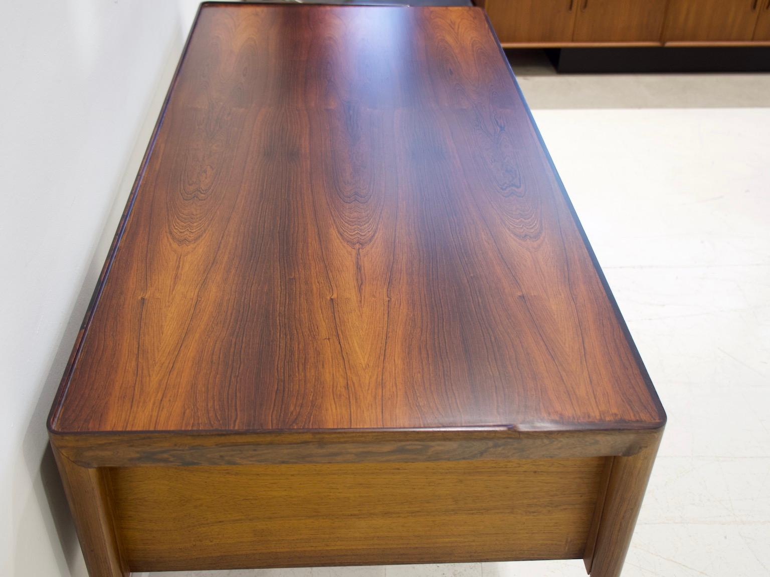 MinimalistbHardwood Desk with Raised Edge by Erik Riisager Hansen For ...