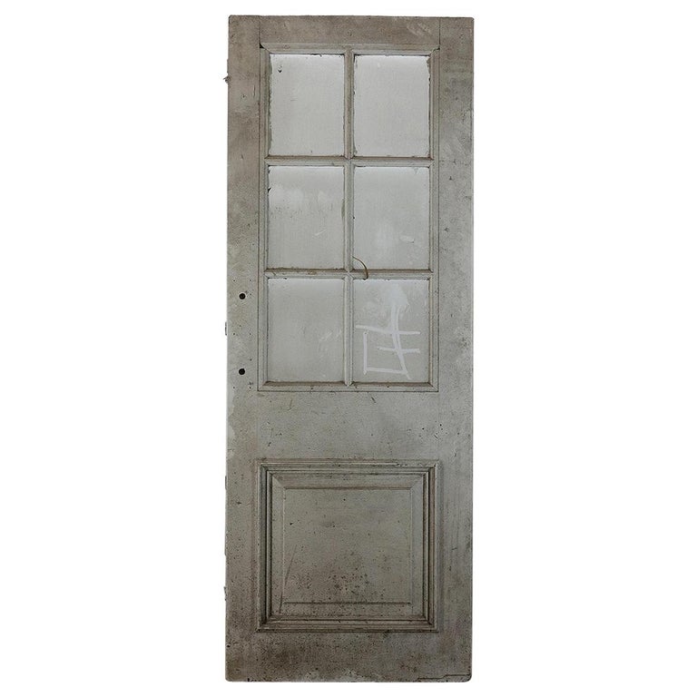 Hardwood Reclaimed Door with Six Glass Panels, 20th Century For Sale at ...