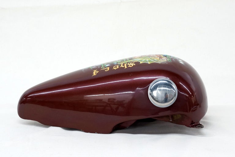 Harley Davidson Chopper Gas Tank, Hand-Painted, "She and I" at 1stDibs