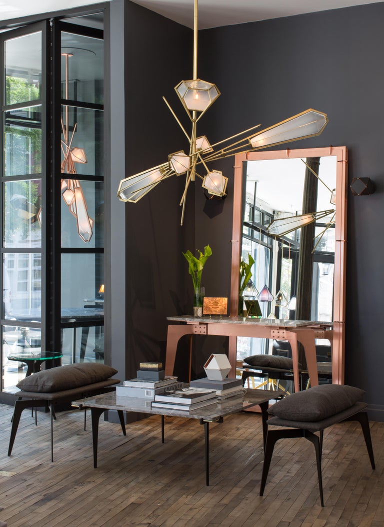 Harlow Large Chandelier (Satin Brass) by Gabriel Scott For Sale at 1stDibs